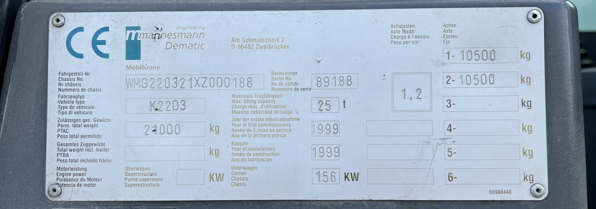 Demag AC25 City 89188 - VEMA Crane