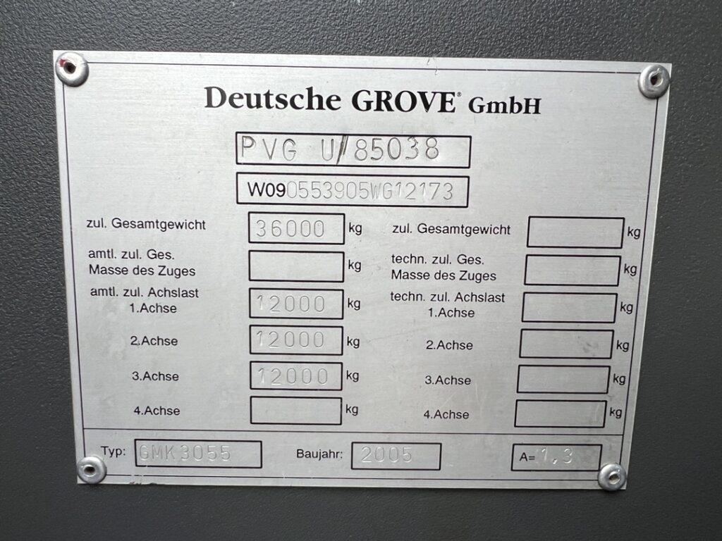 Grove GMK3055 3055.9173 - VEMA Crane