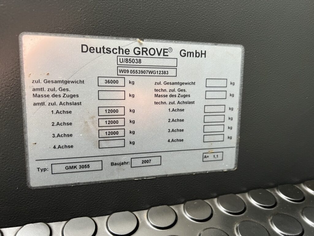 Grove GMK3055 3055.9383 - VEMA Crane