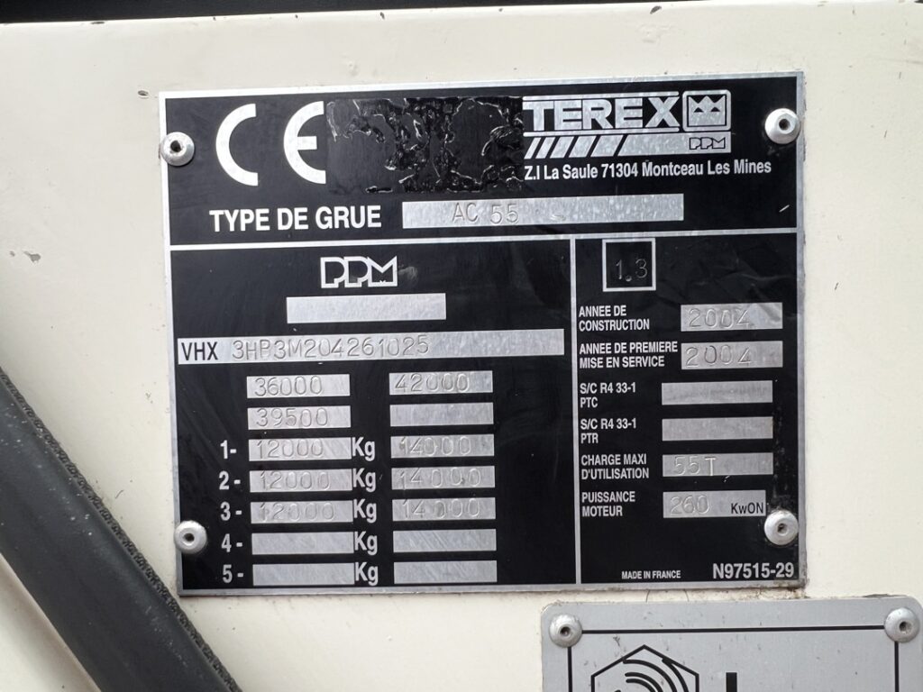 Terex AC55 261025 - VEMA Crane